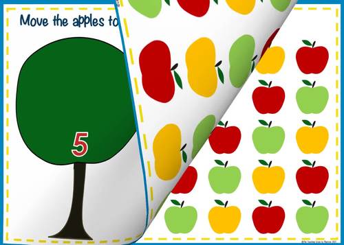 Apple Counting BOOM Cards How Many Apples Numerals and Number Words