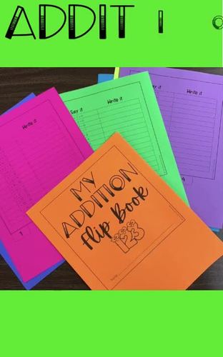 Addition Practice Flipbook Addition Basic Facts by Lower Mountain Teachings
