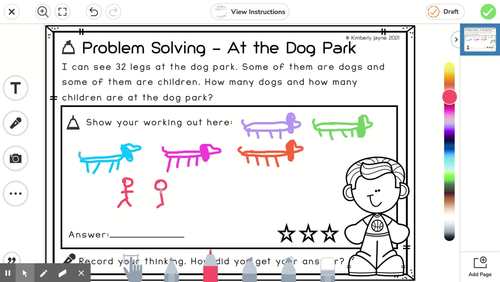 Seesaw Math Activities Problem Solving 1st Grade - 3rd Grade Enrichment