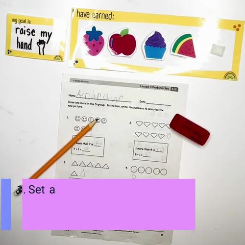 Positive Behavior System - Student Reward Chart: 5 for 5 BRIGHT DOODLES ...