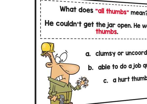 Idioms Boom Cards & Printable Task Cards by 3rd Grade Engaged | TPT