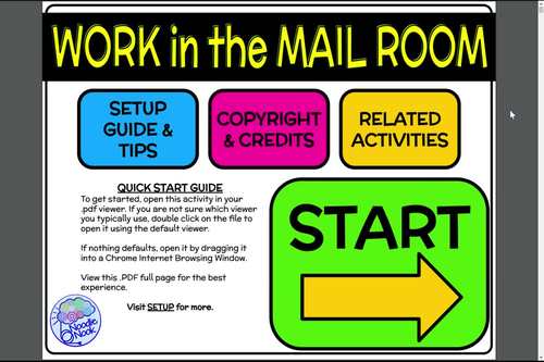 Mail Room DIGITAL Interactive PDF for Vocational Training in SpEd ...