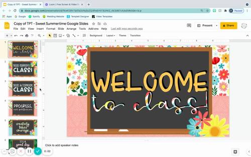 Google Slides Template - Editable - Bright Colorful Summer Daily Agenda