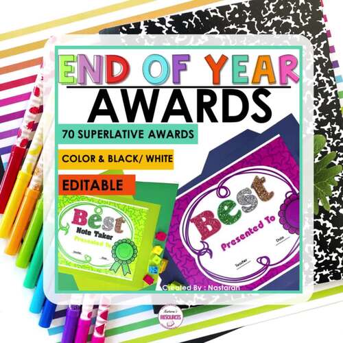 Class Superlatives End of the Year Student Awards Certificates Editable ...