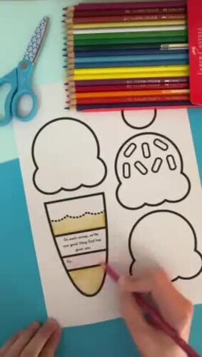 Christian Bible lessons kids Editable. Summer VBS activities. Ice cream ...