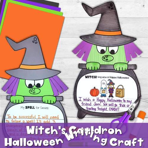 Halloween Witch's Cauldron Craft and Writing Activity by ELA with Mrs ...