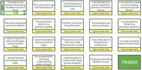Digital Self Checking Maze Activity: Identifying Prepositions (Google ...
