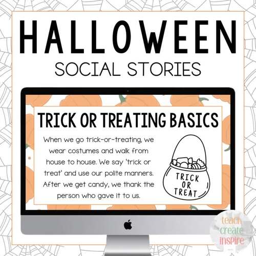 Halloween Social Stories Slides and Mini Book by Teach Create Inspire
