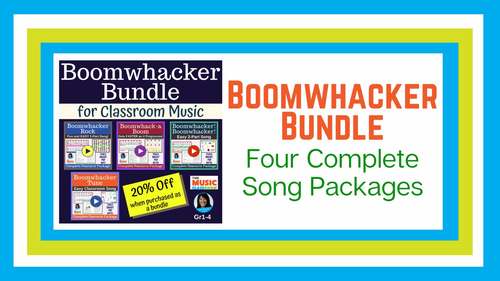 EASY Boomwhackers Song Bundle with Play Along Videos: 4 Original Song ...