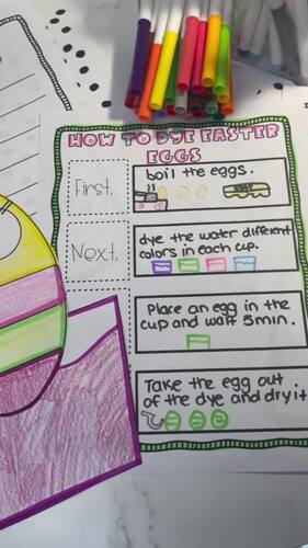 How to Dye Easter Eggs Writing Craft by The Teaching Diva Corner