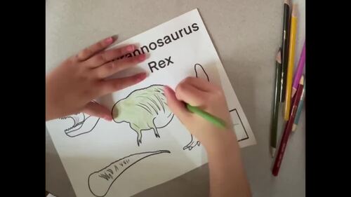 Cut and Paste a Tyrannosaurus Rex Craft Fine Motor Art T-Rex Dinosaur ...