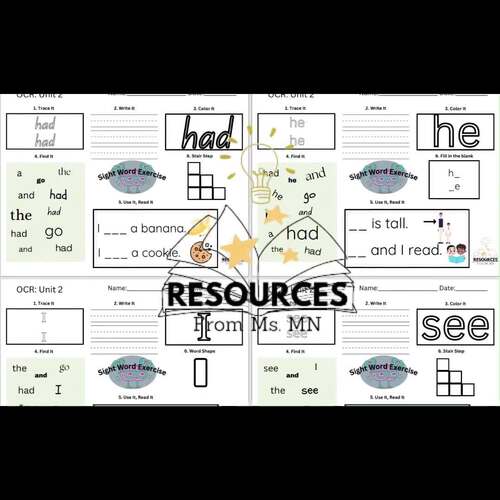 Open Court Daily Sight Word Practice, Kindergarten by Resources from Ms MN