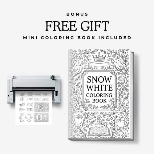 Snow White Classic Children Story Clipart + Mini Coloring Book by Ikota ...