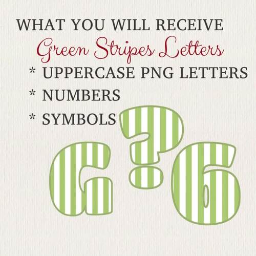 Alphabet Letters Clip Art | Bulletin Board Letters and Numbers Green ...