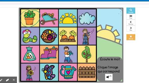 French Boom Cards Spring Image Reveal I Le Vocabulaire | TPT