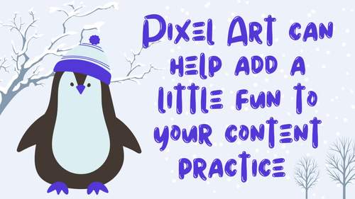 Winter Pixel Art Template - Easy to Use and Editable Google Sheets™