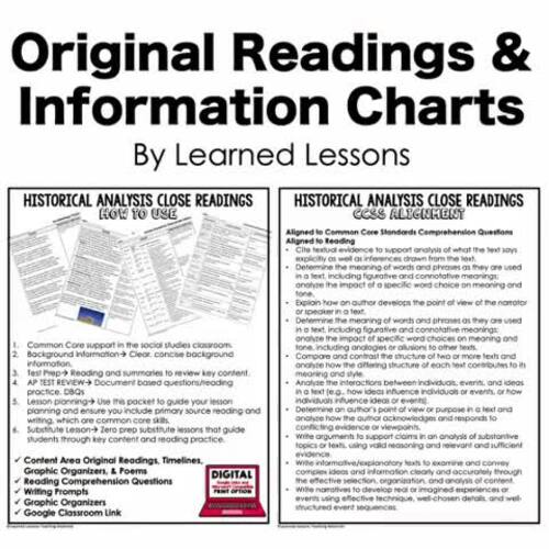 World Geography Reading Activities, DBQ Textbook Replacement Google ...