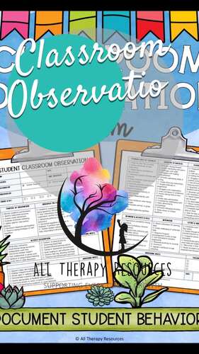 CLASSROOM OBSERVATION FORM - 504 | IEP Accommodations School Counseling ...