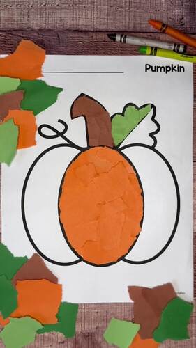 Fall Tear Art Fine Motor Craft | Back to School Autumn Craft ...