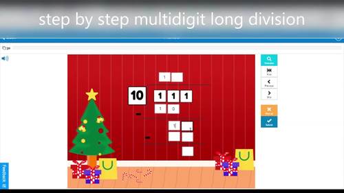 Long Division Boom Cards Christmas Theme by Language Forum | TpT
