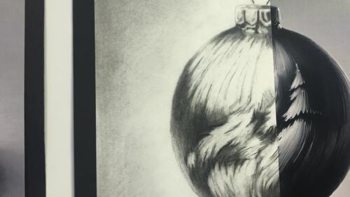 Holiday / Christmas Ornament Value Drawing: Art Lesson & Worksheets
