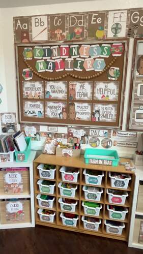 Woodland Classroom Decor Bundle Forest Animals & Rustic Theme | TPT