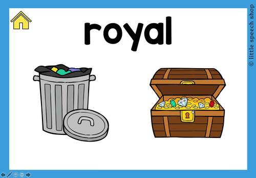 Trash Treasure Decoding - Diphthong words - Interactive PDF & Boom Cards™