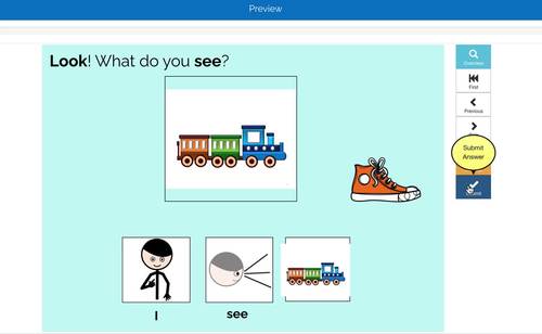 Look! What Do You See?- AAC- Core Vocabulary Word- BOOM™ Cards- Look ...