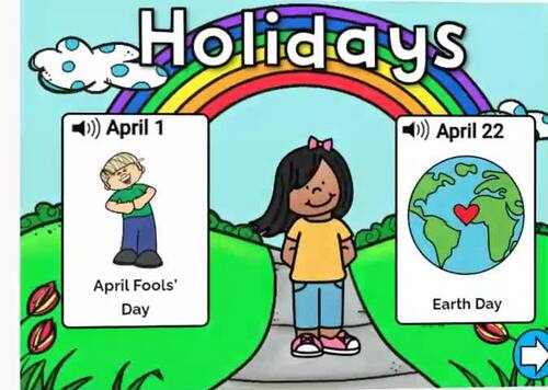 April Calendar Bundle 2024 Boom Cards with Audio by The Caribbean Teacher