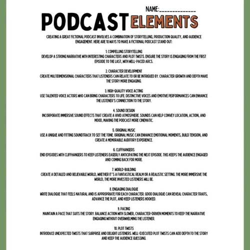 The Hollow Podcast- PRINT AND GO! by High Interest Spec Ed | TPT