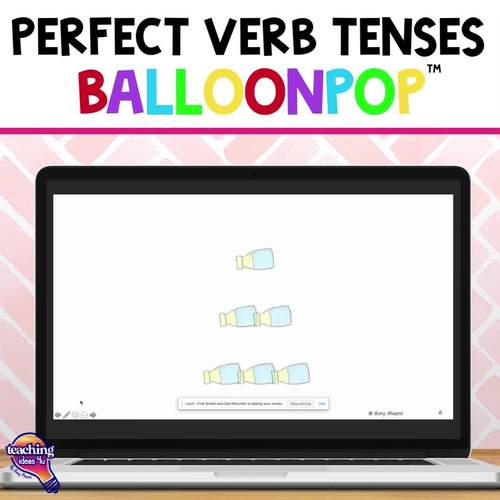 5th Grade Perfect Verb Tenses Digital Grammar Review Games BalloonPop™