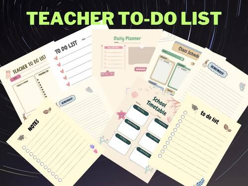TEACHER TO DO LIST by EDUCATION IS FUN | TPT