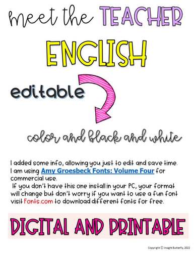 Meet the teacher Bilingual English Spanish Editable PowerPoint Digital ...