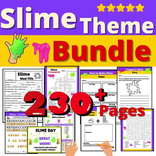 Slime Day Bundle Theme Activities, Party, Decor, Games, and Awards
