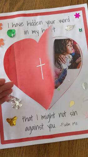Hidden In My Heart Peekaboo Craft | Hands-On Learning | Faith-based ...