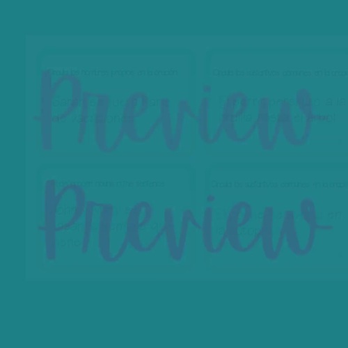 Sustantivos Comunes y Propios -Práctica de Gramática - Tarjetas de Tareas