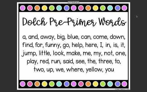 Secret Code Pre-Primer Dolch Sight Words - Literacy Center - Letter Sounds
