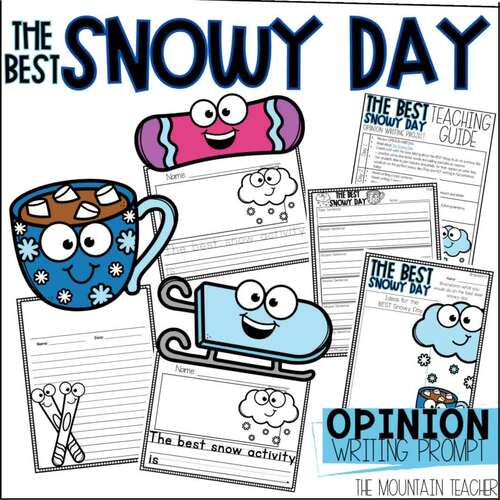 The Snowy Day Craft & Opinion Writing Prompt with Graphic Organizers ...
