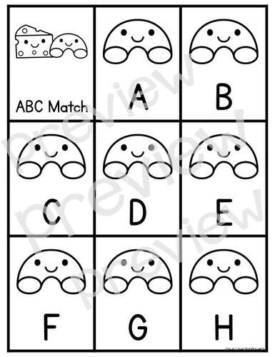 Macaroni and Cheese | Uppercase & Lowercase Alphabet Matching | ABC ...