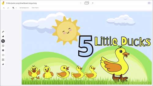 Circle Time Song "Five Little Ducks" Song Smartboard Activity Printable ...