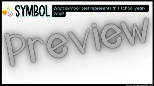 End of School Year Activity - Color Symbol Image - Visible Thinking Routine