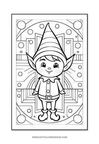 Coloring Pages of an Elf Vol. 5 – 100 Joyful Holiday Creations by ...