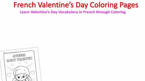 French Valentine's Day Activities Coloring Pages Saint Valentin Printables
