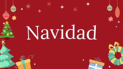 Christmas Vocabulary Spanish- Vocabulario de Navidad- PowerPoint Beginners