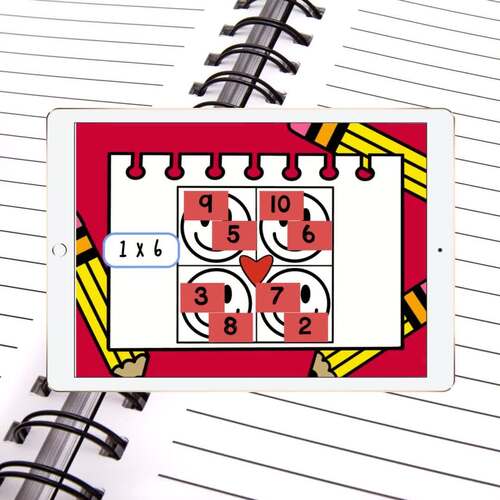 Multiplier par 1 Cartes Boom | Colorie l'image by LOL - Life of Learning