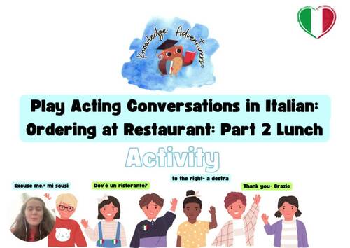 Italian Restaurant Conversation Skills Activity (Part 2): Ordering Lunch