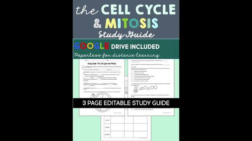 Mitosis Study Guide- distance learning by Biology Roots | TpT
