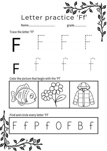 Handwriting without tears practice sheets, Trace, Draw, Find and color ...