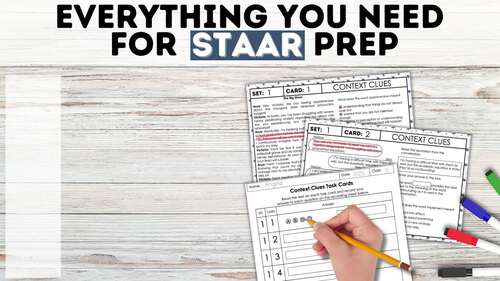 STAAR Context Clues High School Task Cards Determining Meaning of ...