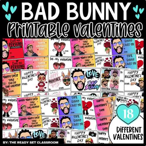 Bad Bunny Valentines Benito Editable February Classroom Rewards | TPT